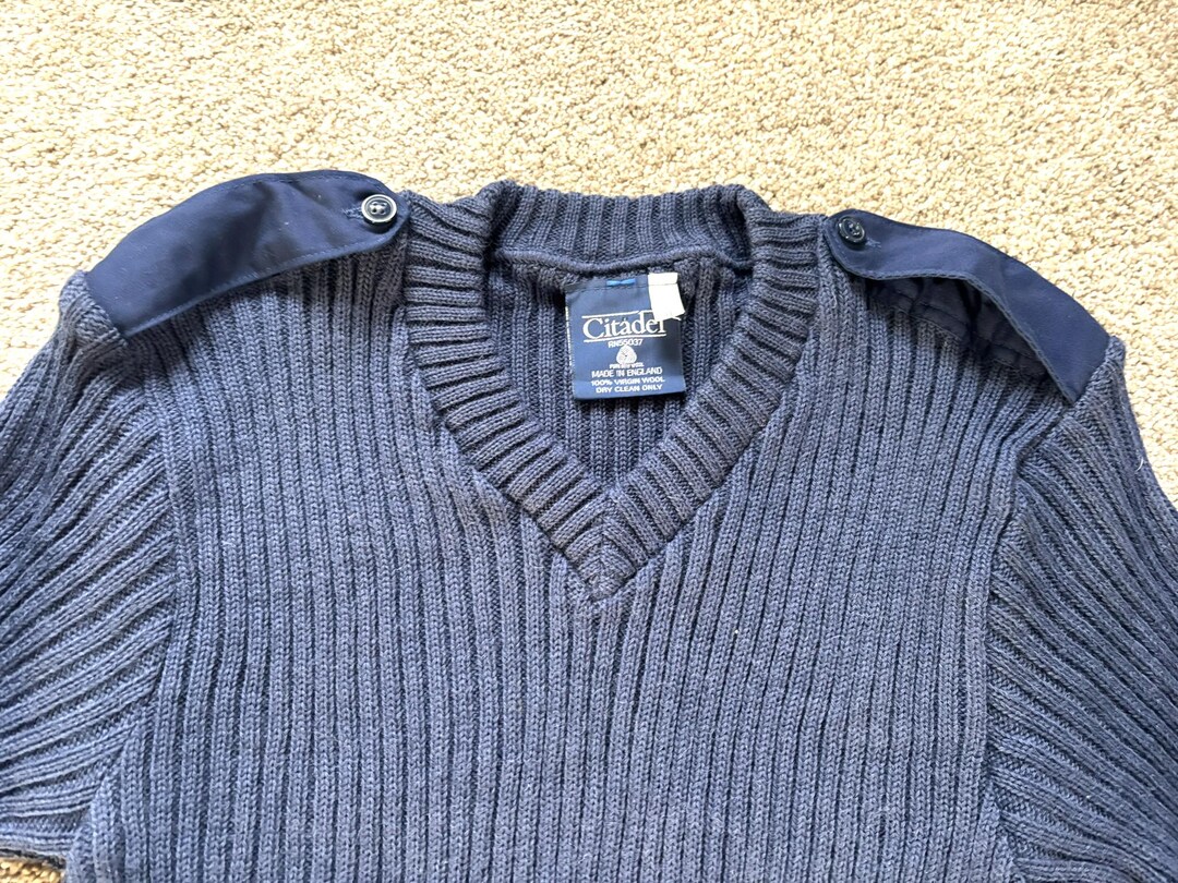 Vintage Citadel Blue Commando Sweater 44 - Etsy