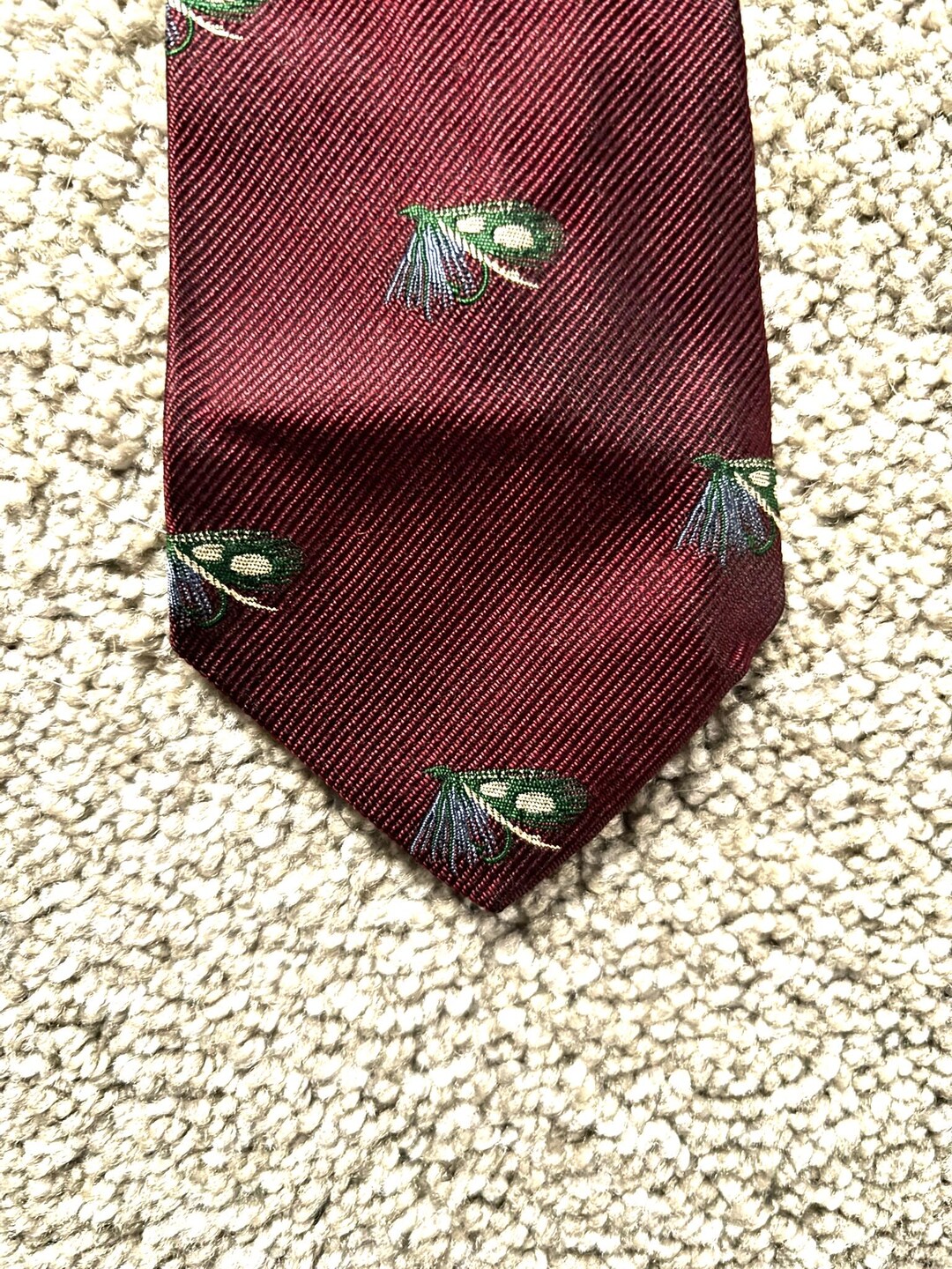 Vintage 60s J. Press Maroon Fly Fishing Lure Emblematic Repp Tie - Etsy