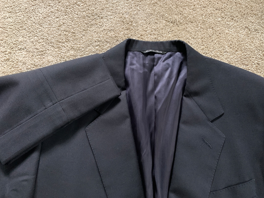 Vintage 90s Canali Milano Dark Blue Gabardine Suit 42R 36x27 - Etsy