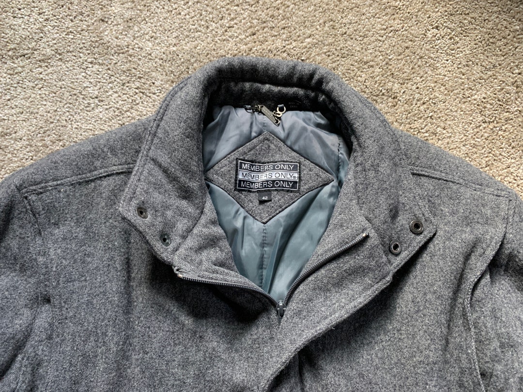 Vintage 80s Members Only Wool Bomber Jacket 42 - Etsy