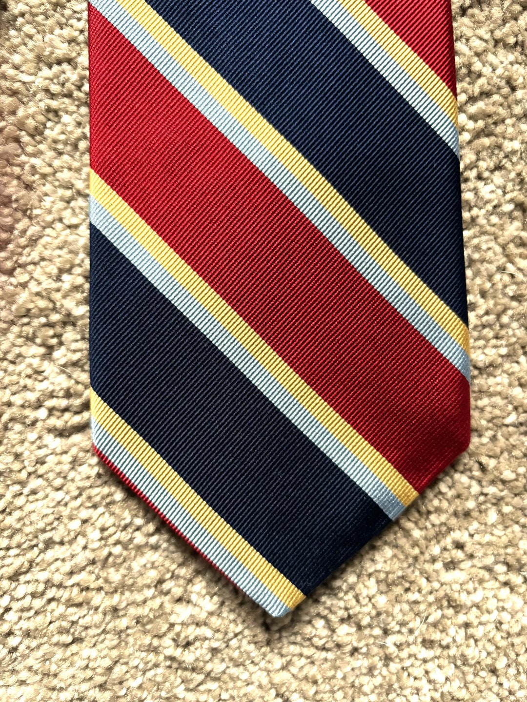 Vintage Robert Talbott Red Blue Repp Stripe Tie - Etsy