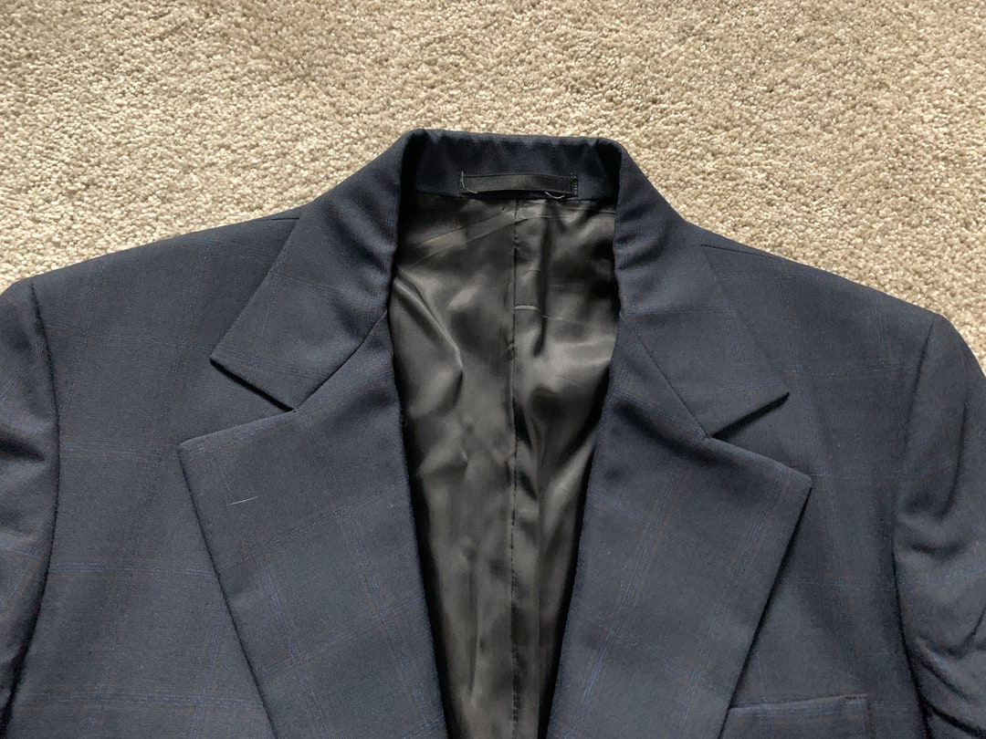 Vintage 70s 1971 Dated Richman Brothers Blue Red Plaid Suit 40R 33x30 ...