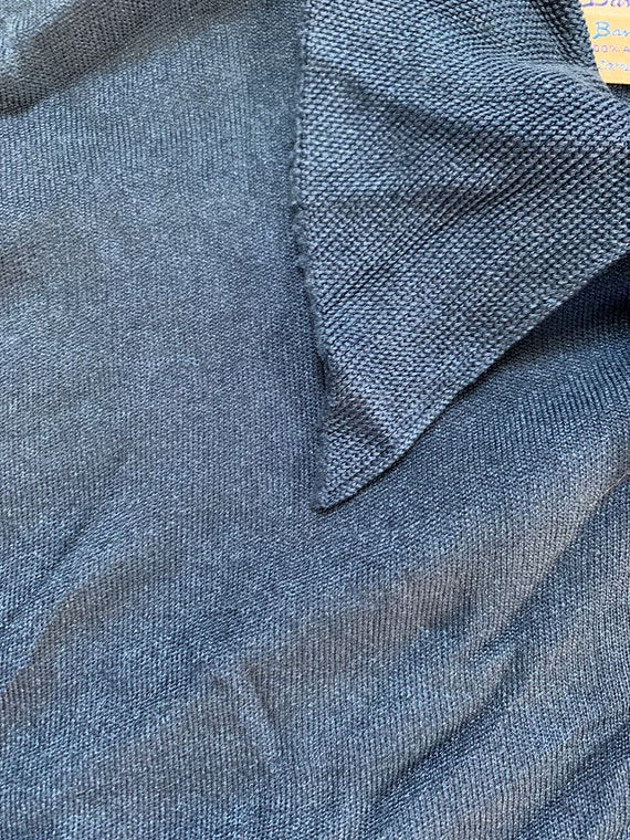 Vintage 60s Ban-Lon Ban-Sylk Dark Blue Mod Polo Shirt… - Gem