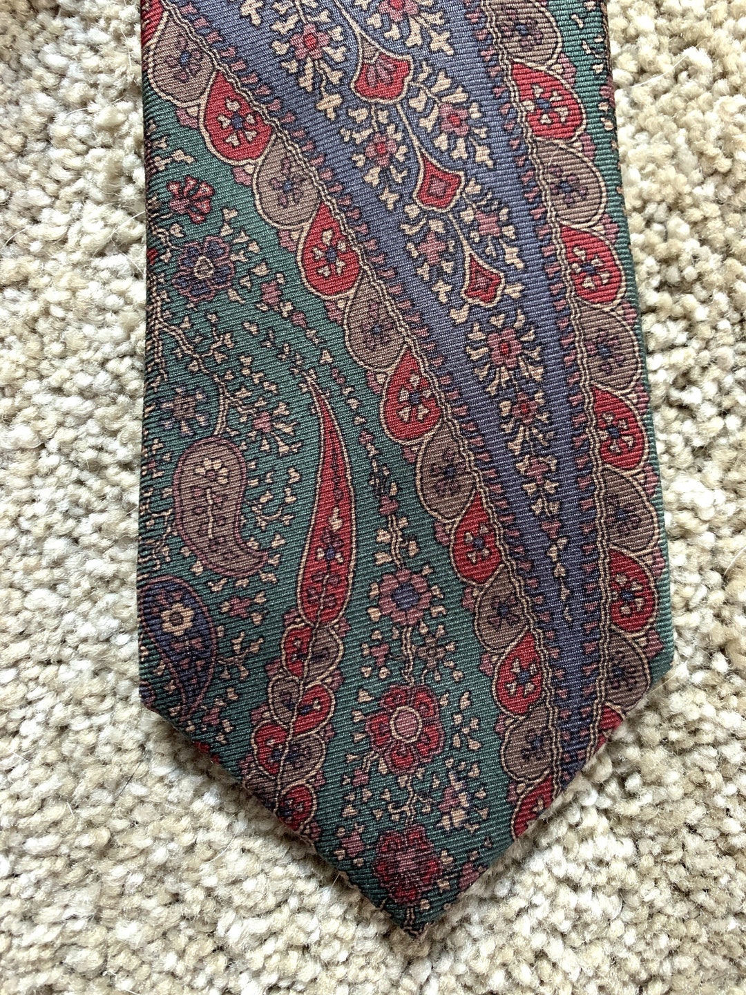 Vintage 80s Mannex Cravats Ancient Madder Paisley Tie - Etsy