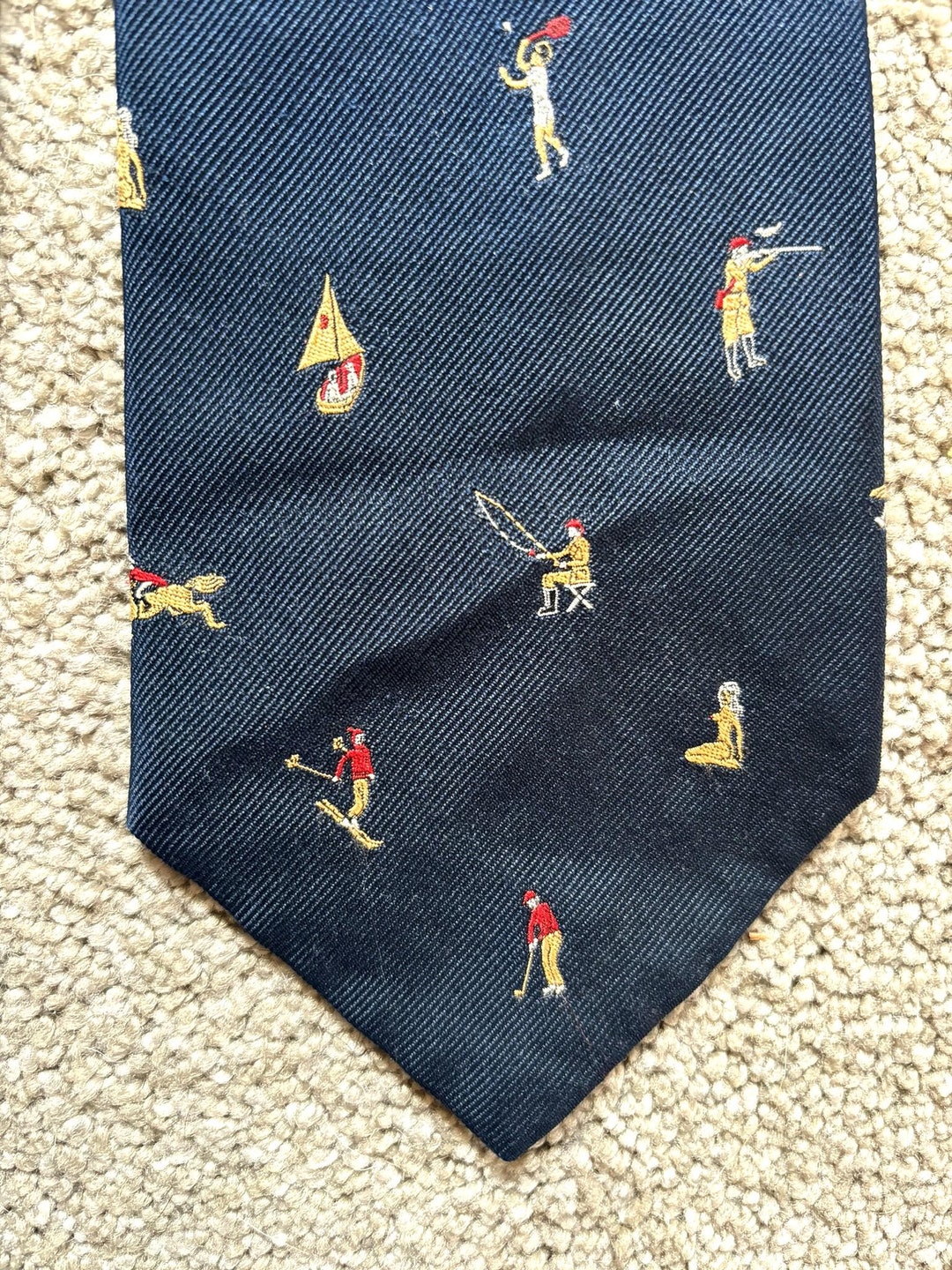 Vintage 70s J. Press Blue Sportsman Emblematic Repp Tie - Etsy