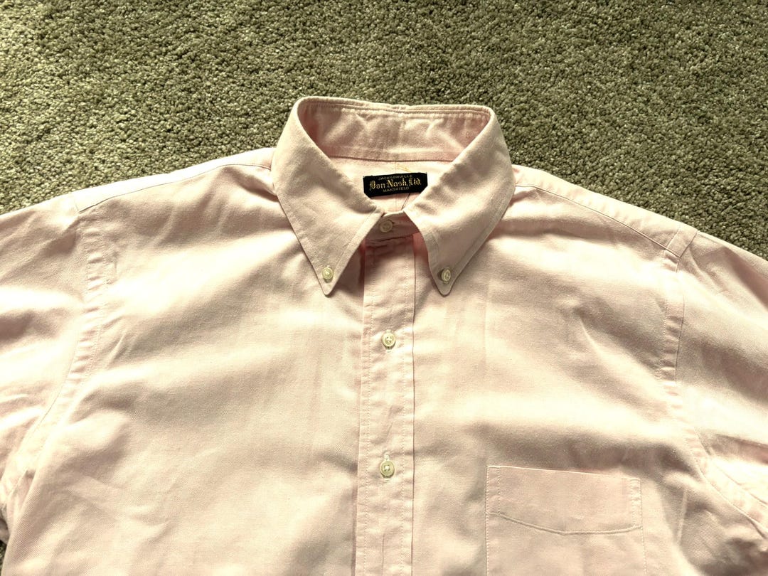 Vintage Don Nash USA Made Pink Oxford Shirt OCBD 15 1/2 - 34 - Etsy