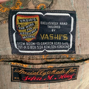 Vintage 70s 1978 Dated Vashi's Tan Green Flecked Three Piece Suit 44 ...