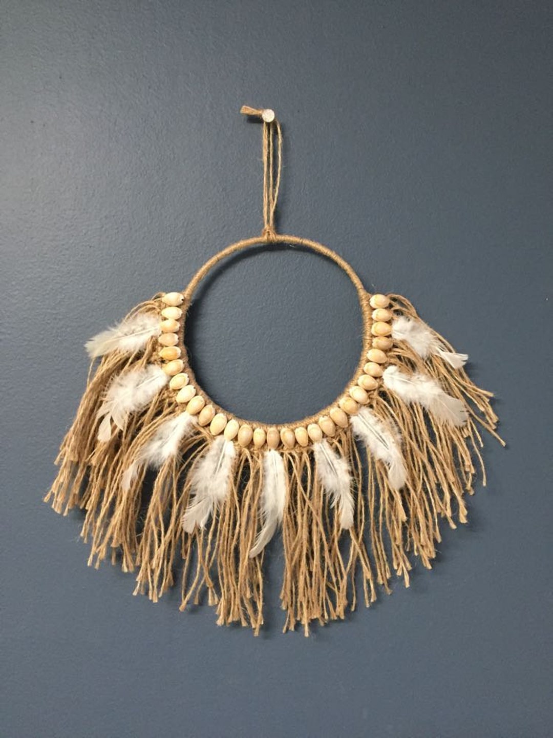 Wall Decoration in Jute and Shells - Etsy