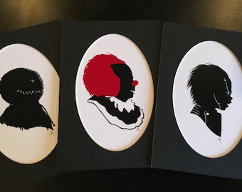 SLASHER Silhouette Print SET 2 | Etsy