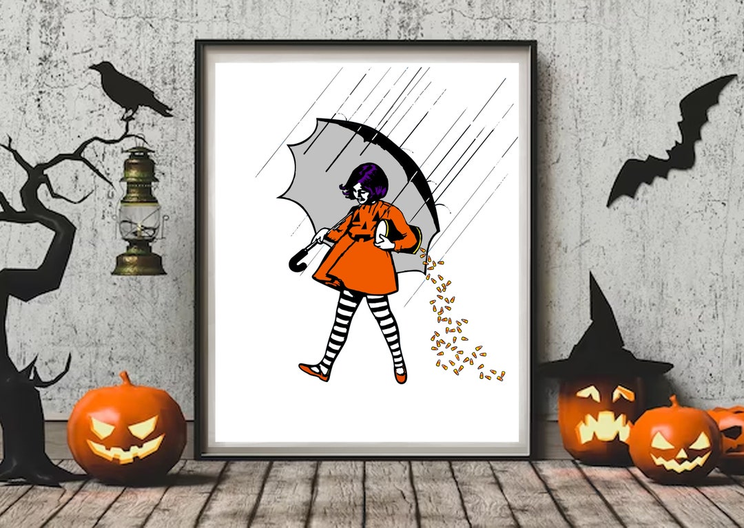 Candy Corn Girl Print - Etsy