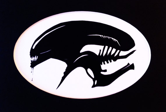 Xenomorph Alien silhouette print | Etsy