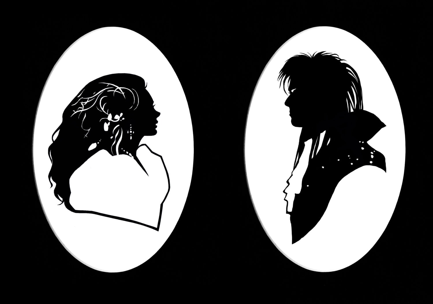 THE LABYRINTH Double Silhouette Print Set - Etsy