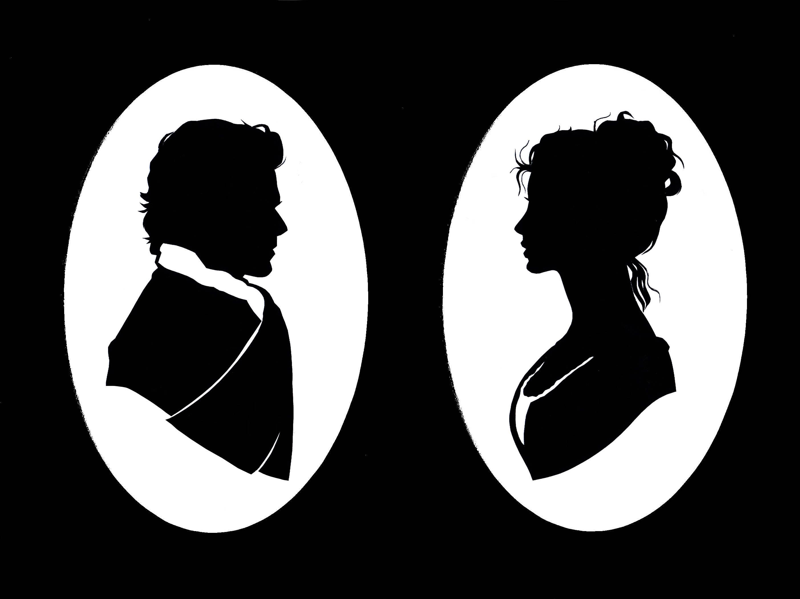 Outlander Double Silhouette Print - Etsy Hong Kong