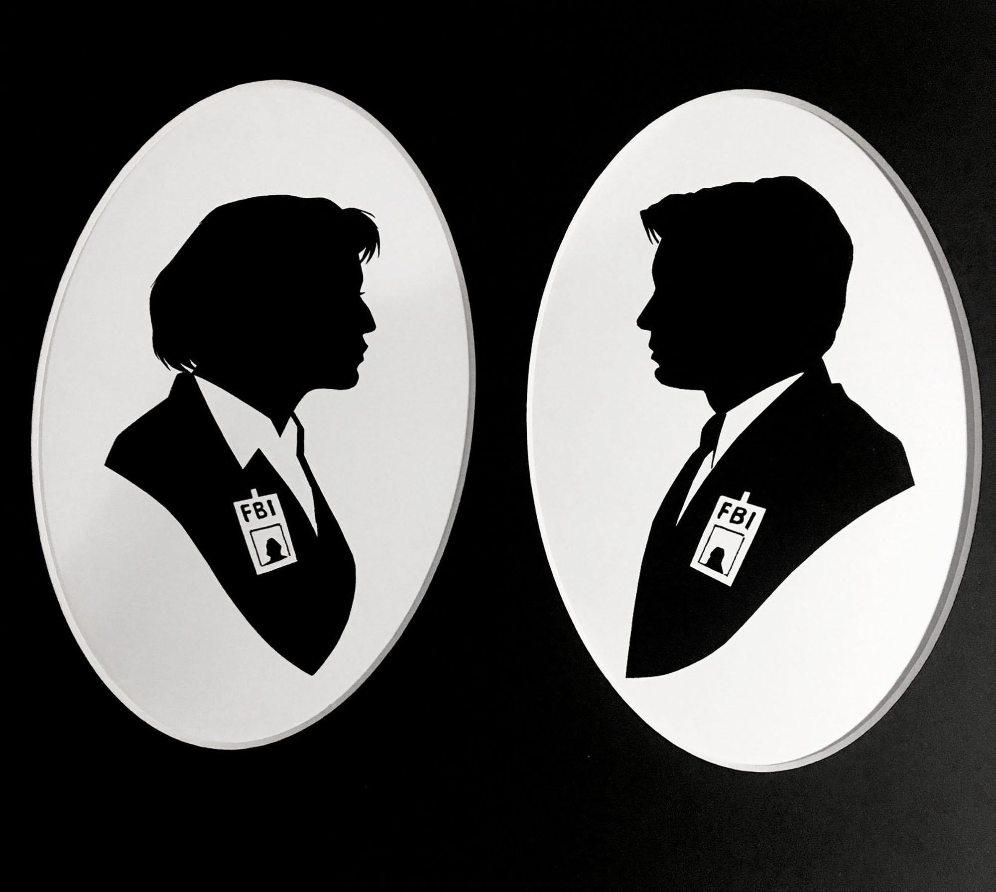 X-files Double Silhouette Print | Etsy