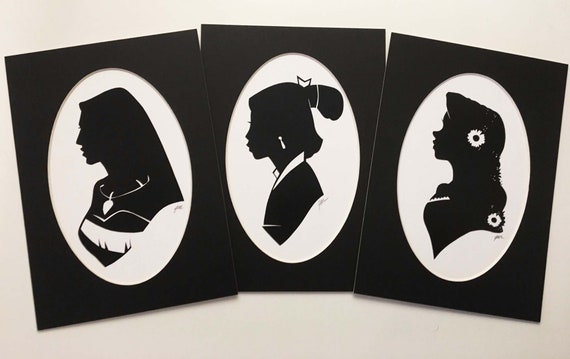 Princess Silhouette Set 3 | Etsy