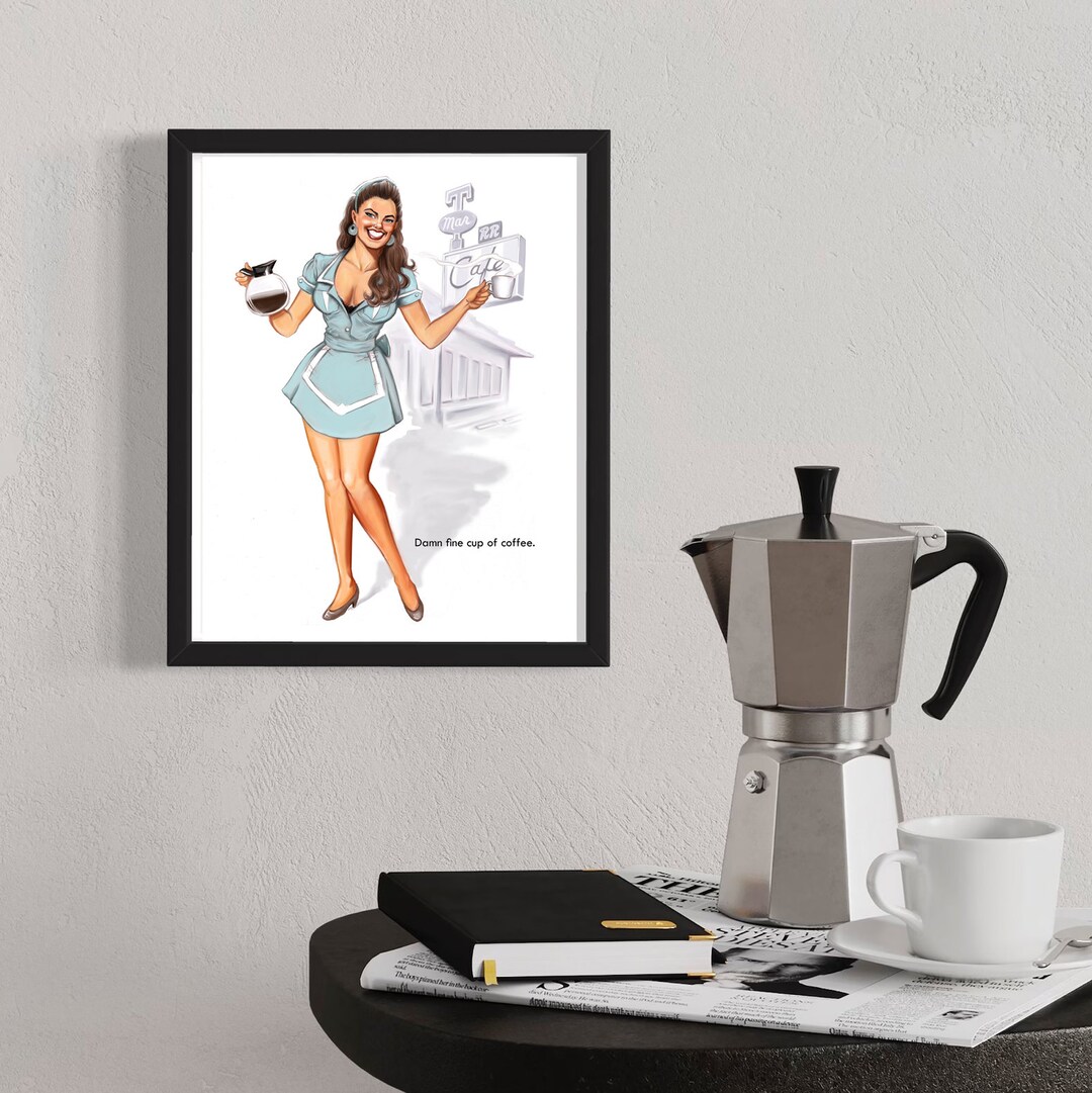 Double R Diner Waitress Pinup Print - Etsy