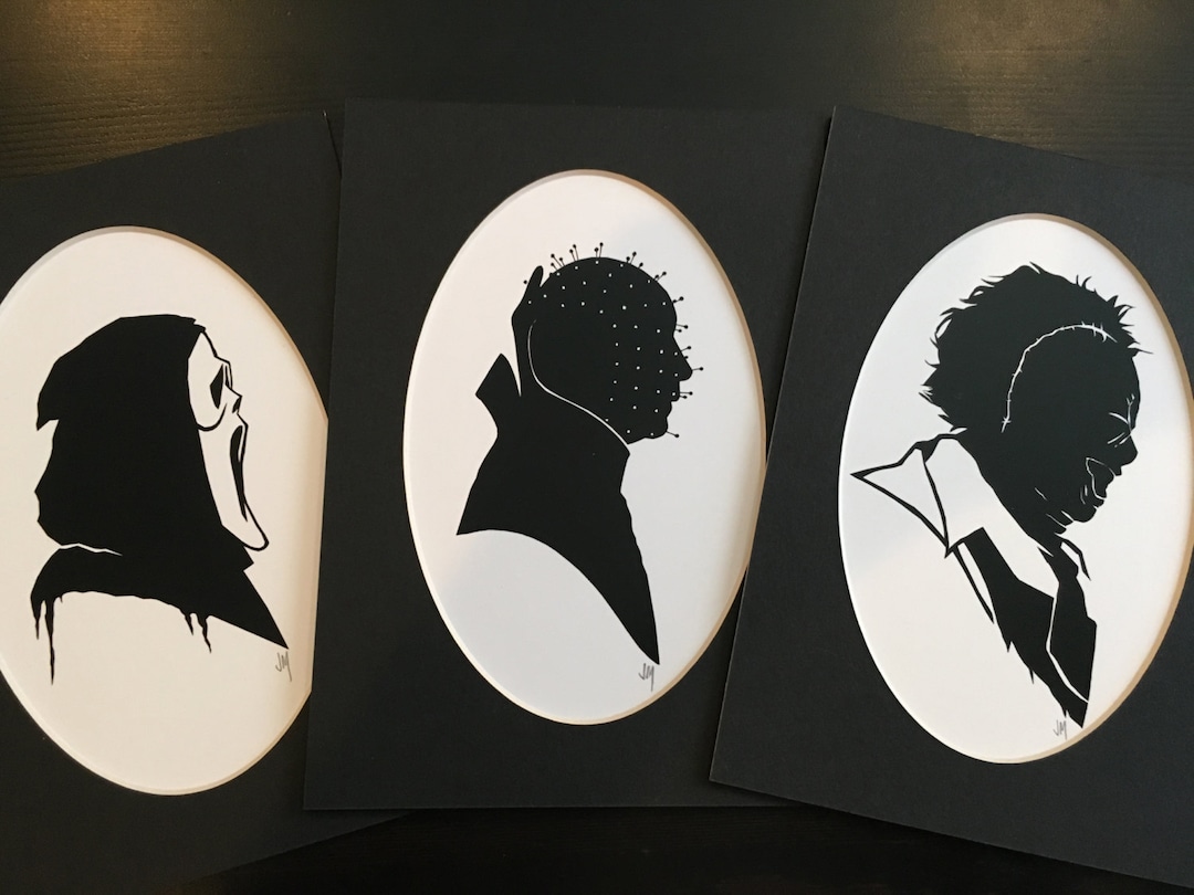 SLASHER Silhouette Print SET 2 - Etsy