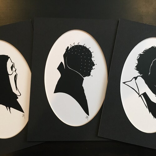Universal Monsters Silhouette Print Set - Etsy