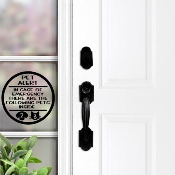 Pet Alert Decal - Etsy