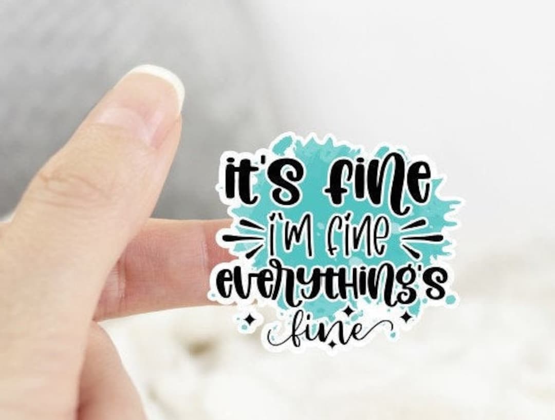 Está bien estoy bien todo está bien pegatina de color / - Etsy España