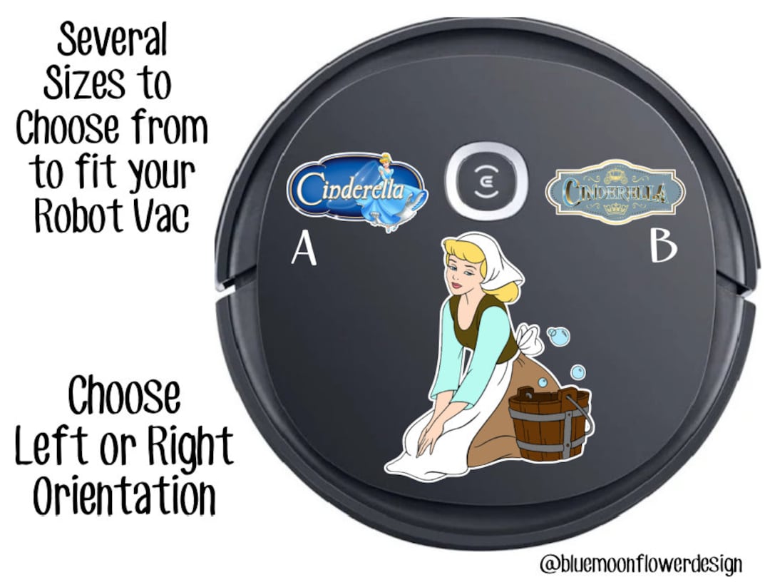 Cinderella Robot Vacuum Sticker: Full Color Vinyl Decal - Etsy