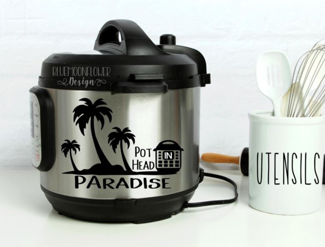 Pot Head in Paradise Vinyl Decal: Instant Pot Pressure Cooker - Etsy