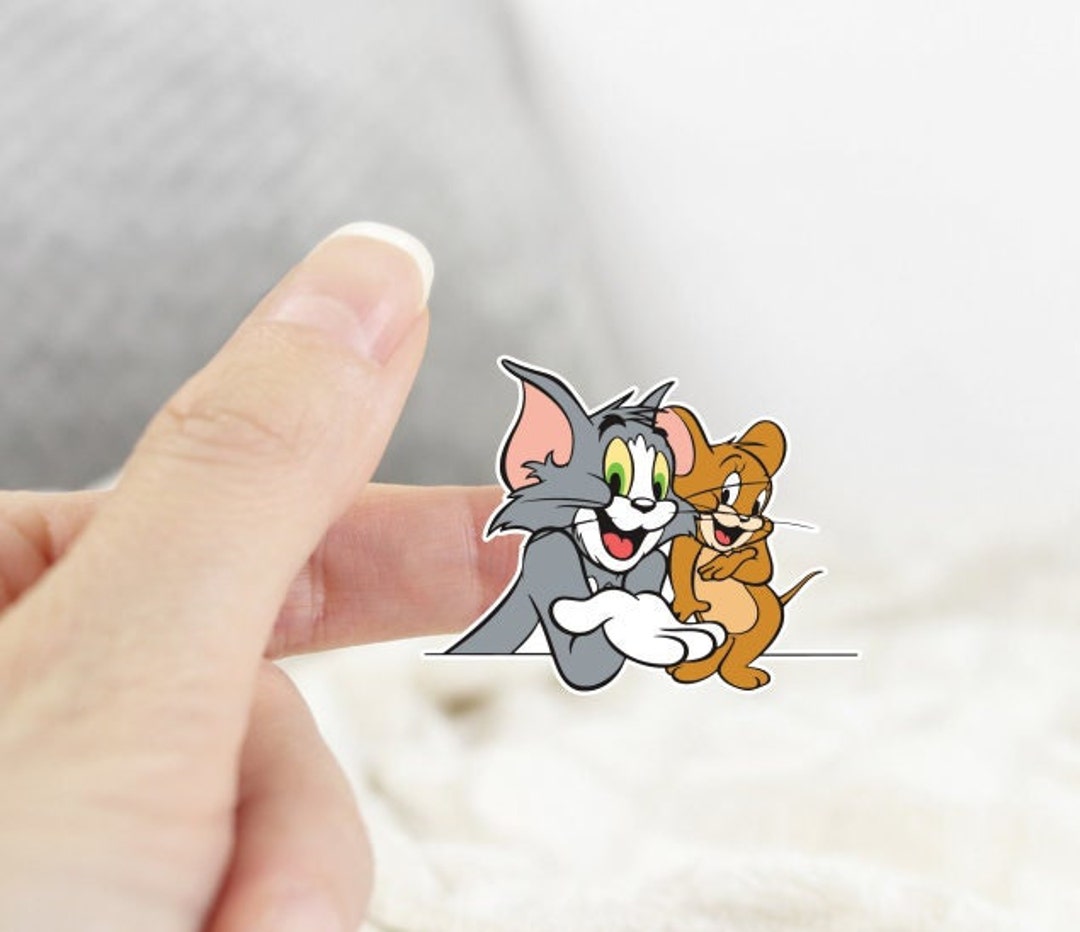 Tom & Jerry Sticker, Laptop Decal, Aesthetic Decal, Laptop Sticker ...