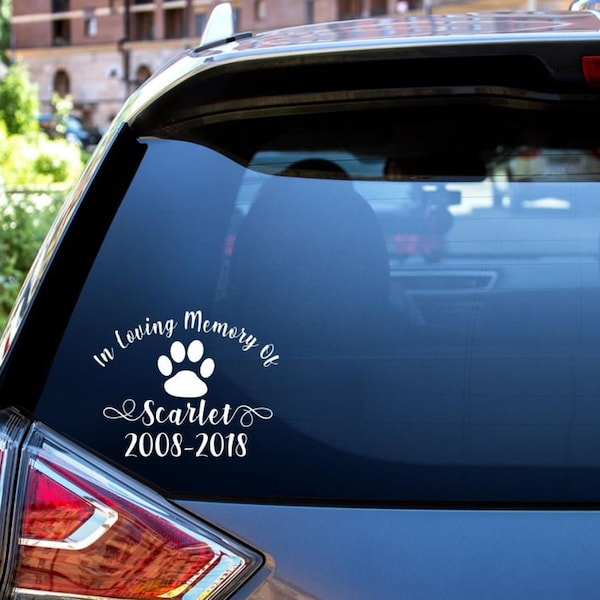 Dog Memorial Decal - Etsy