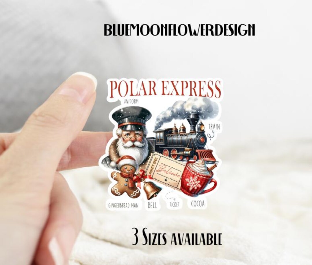 Polar Express Ticket Sticker, Christmas Sticker, Color Sticker ...
