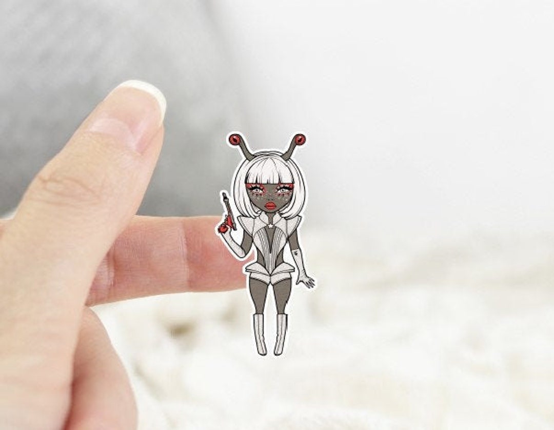 Space Girl Sticker, Water Botrtle Sticker, Laptop Decal, iPad Sticker ...