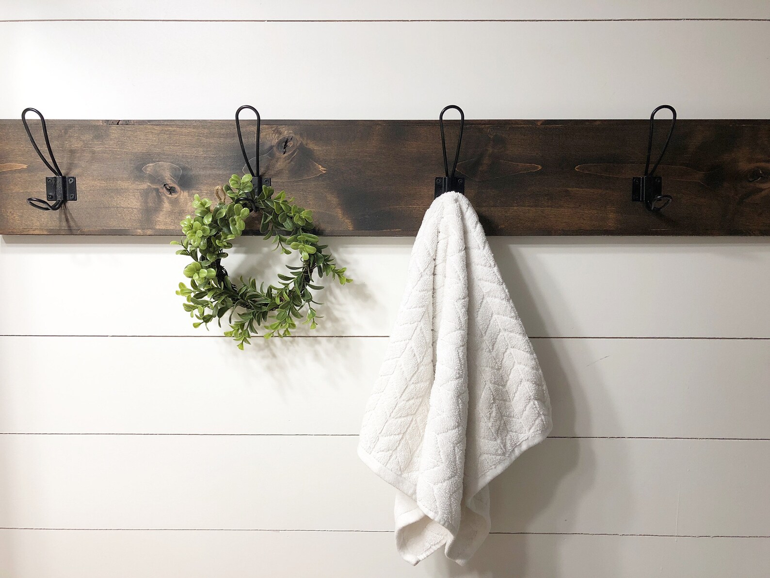 Farmhouse Coat Rack | Knotty Alder Towel Rack | Mud Room Hooks ...