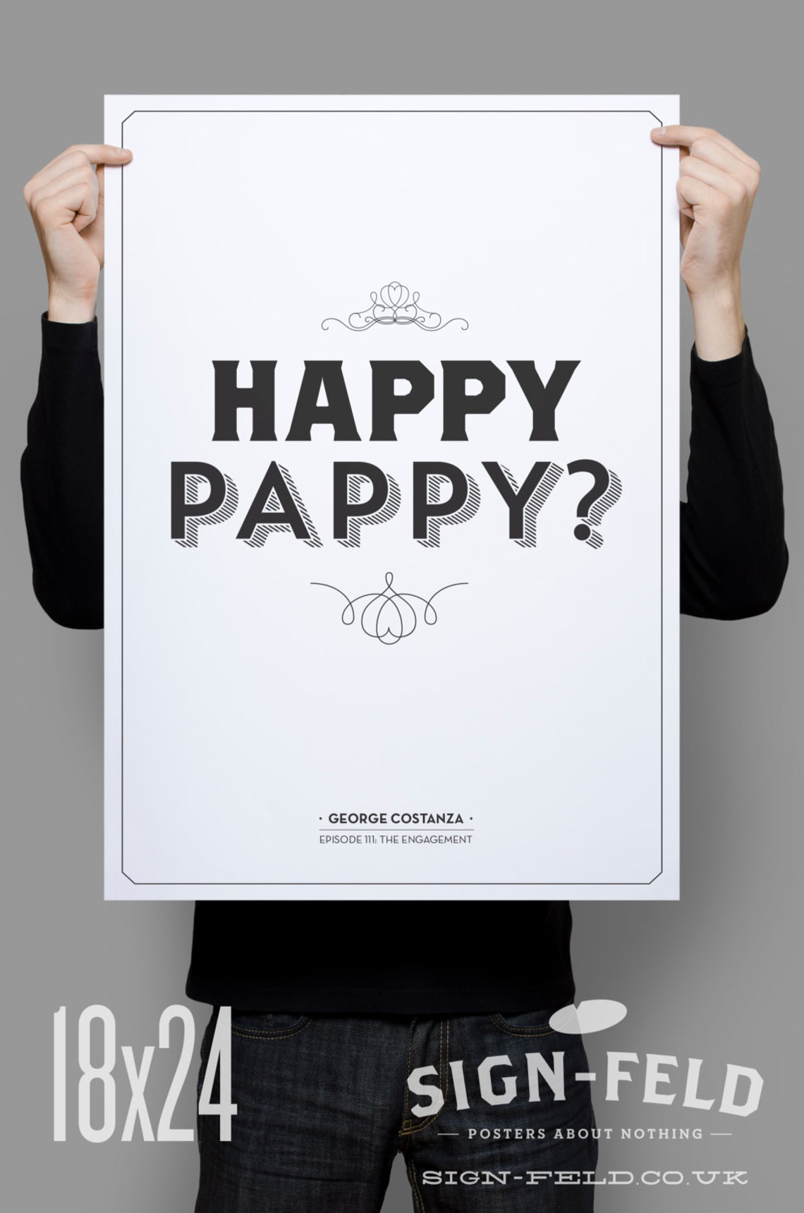 Happy Pappy Seinfeld Poster George Costanza Quote Home - Etsy