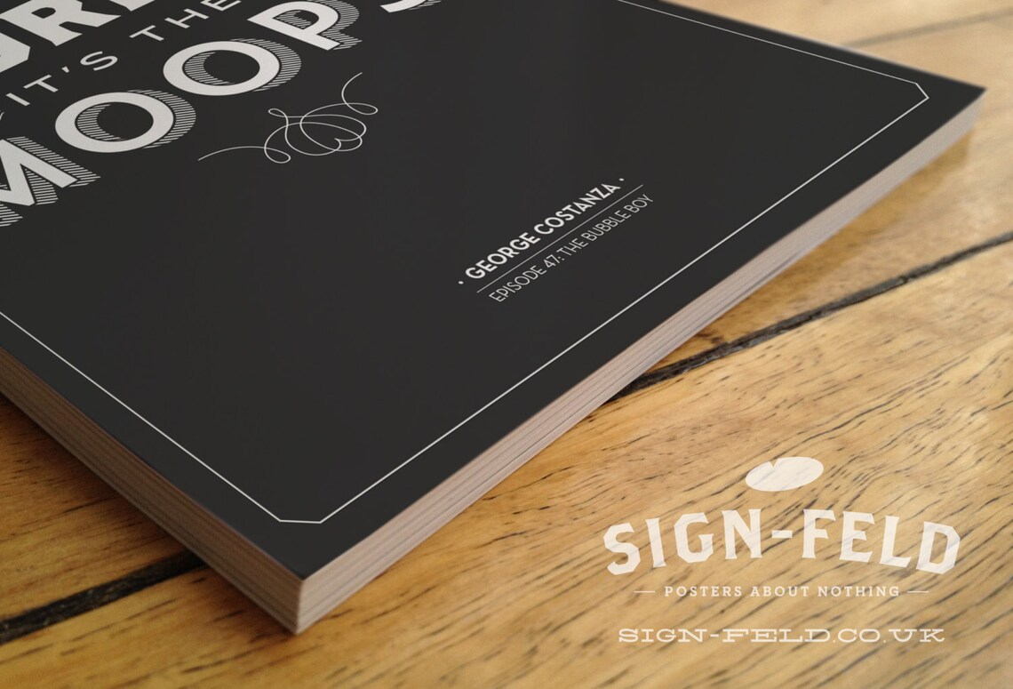 Its the Moops Seinfeld Poster George Costanza Quote Home - Etsy