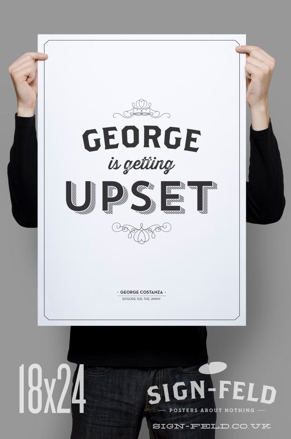 George is Getting Upset - Seinfeld Quote - Funny Print - Home Decor ...