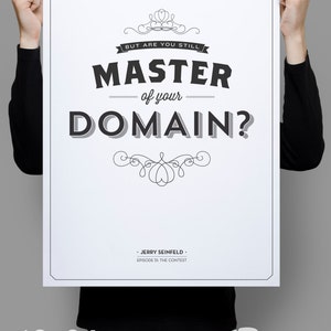 Master of Your Domain 11x17" - Seinfeld Quote Print - Vintage Retro ...
