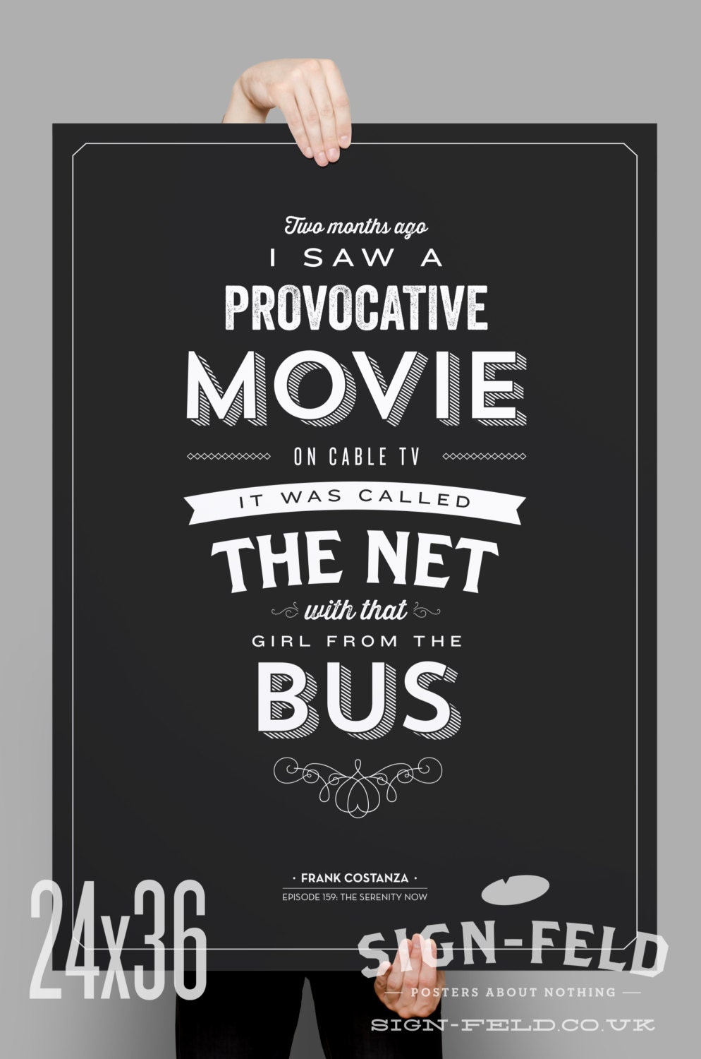 The Net With the Girl From the Bus - Seinfeld Poster - Frank Costanza ...