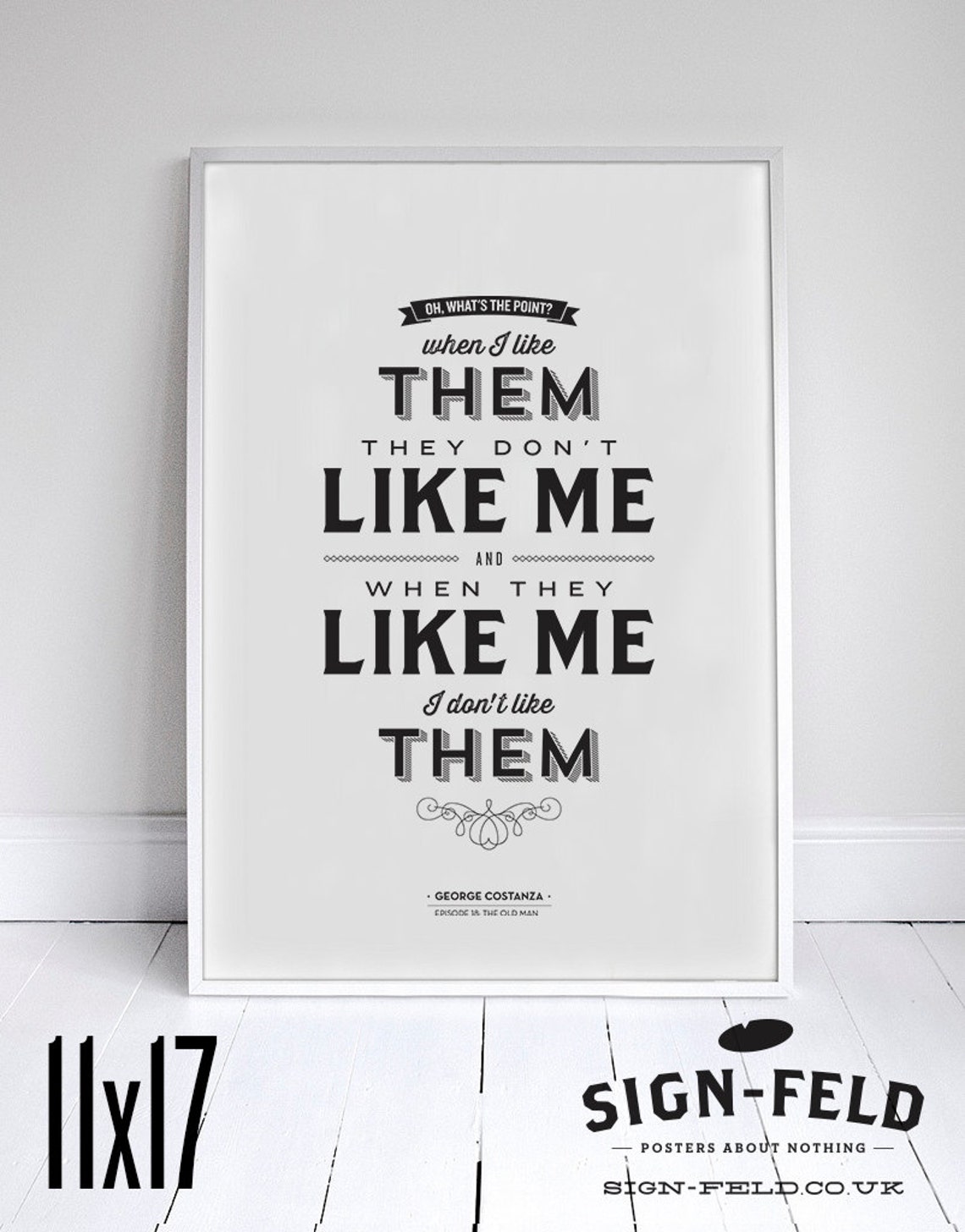 They Don't Like Me I Don't Like Them 11x17 - Etsy