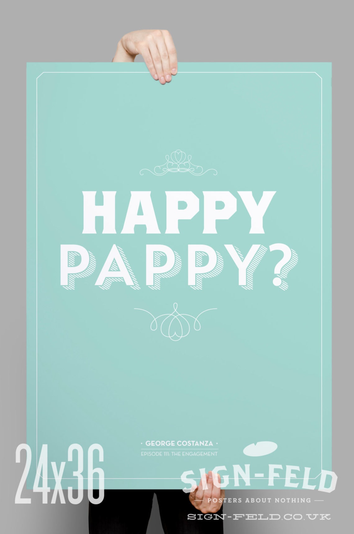 Happy Pappy Seinfeld Poster George Costanza Quote Home - Etsy