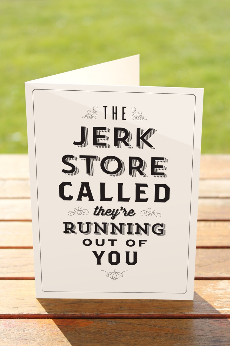 The Jerk Store Called Funny Greeting Card Blank Seinfeld Etsy