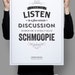 Schmoopie Poster Seinfeld Quote Print Vintage Retro Typography Signfeld ...