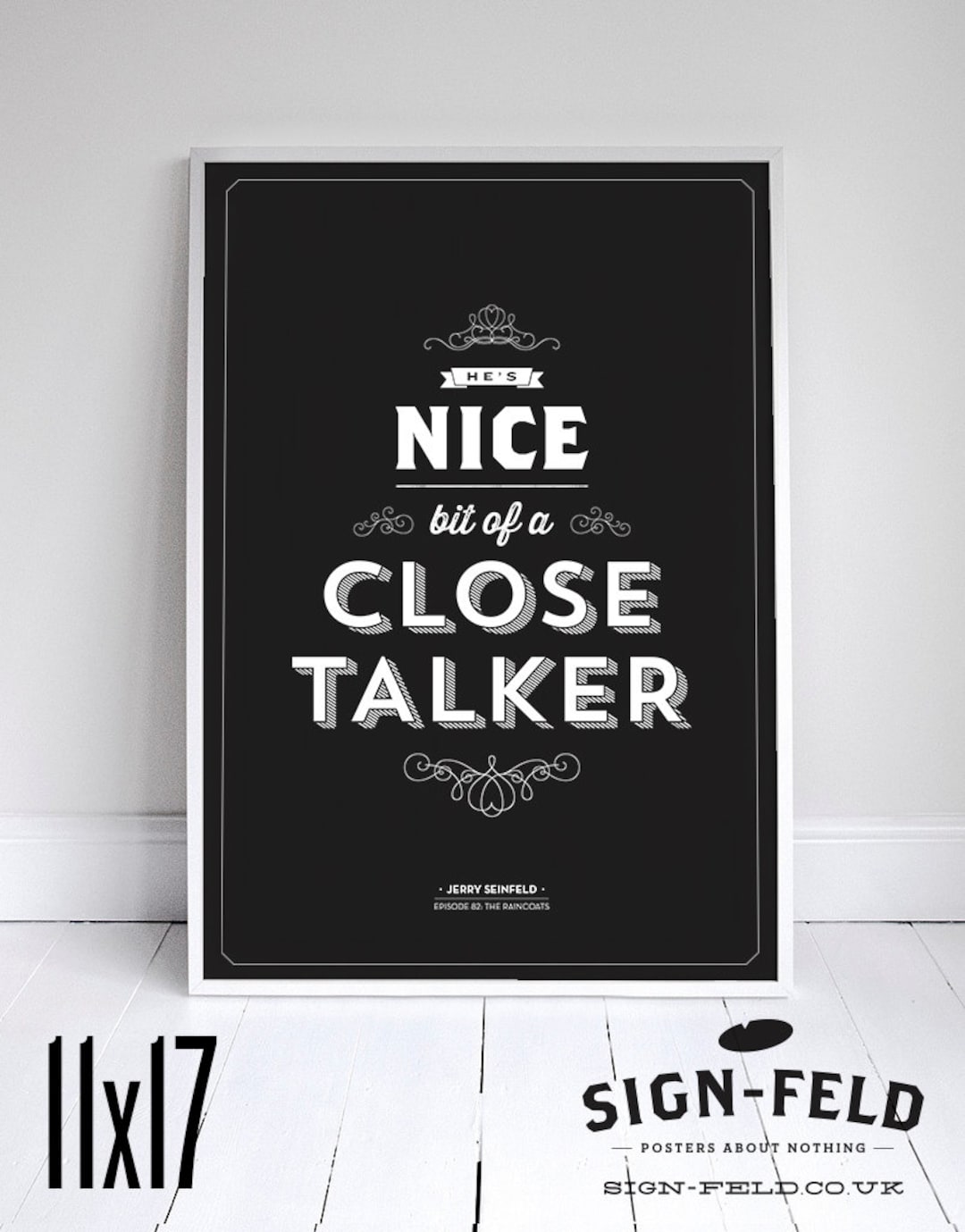 A Bit of a Close Talker -11x17 // 18x24 // 24x36 - Seinfeld Quote Print ...