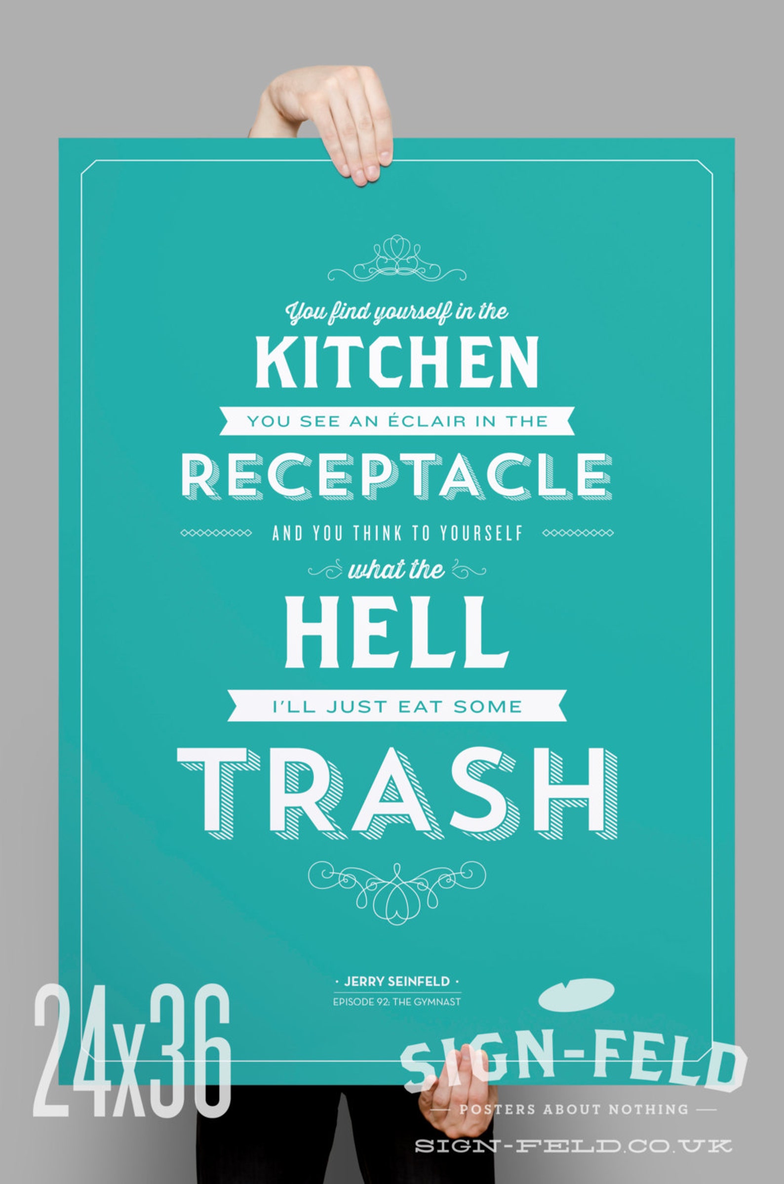 Seinfeld Quote Poster Kitchen Decor Eat Some Trash - Etsy