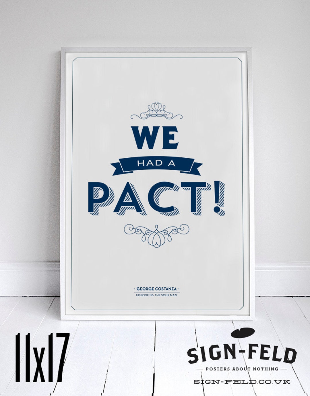 We Had A Pact Seinfeld Print Costanza Quote 11x17 Home Decor - Etsy