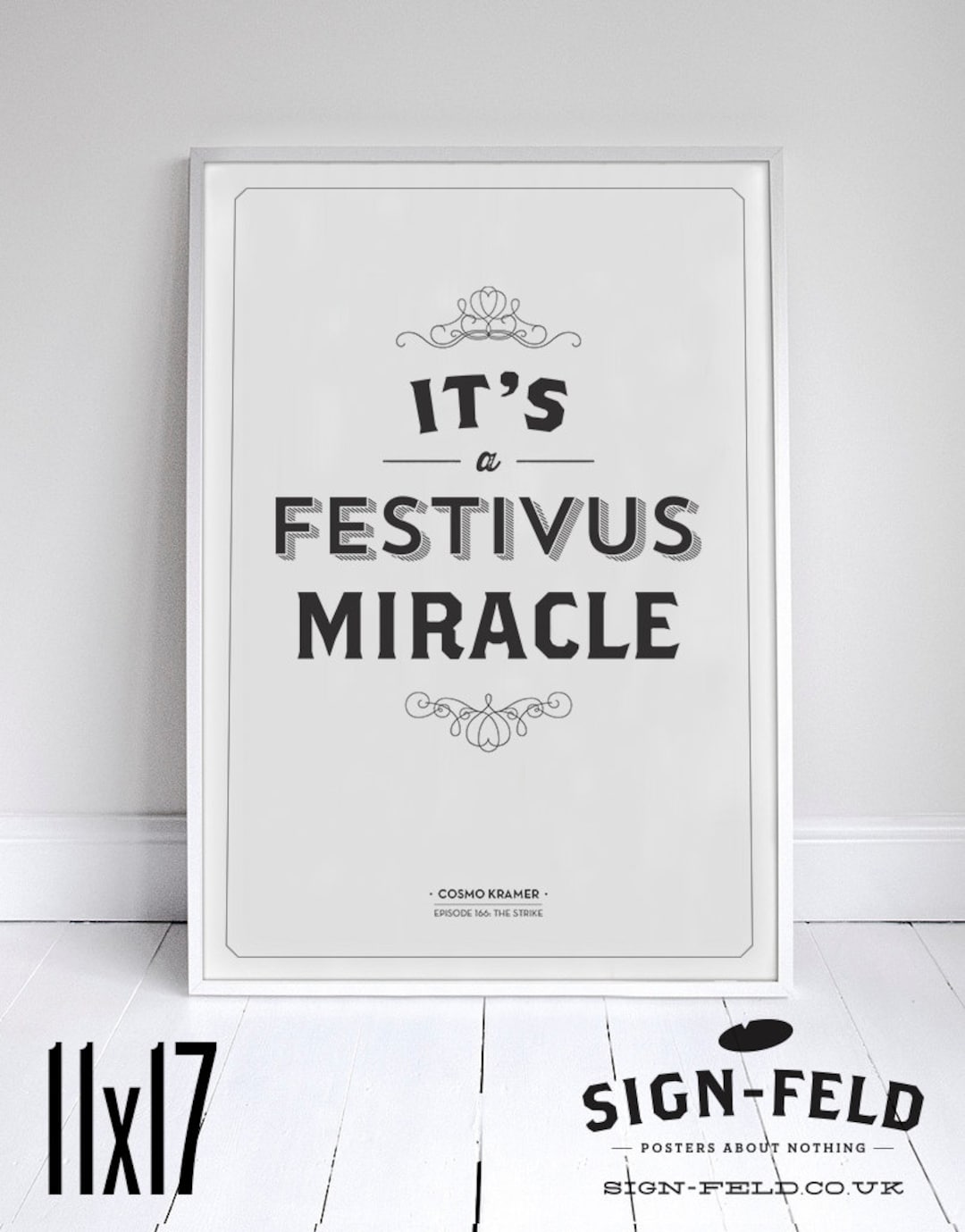 A Festivus Miracle Poster Seinfeld Quote Print Vintage Retro Typography ...