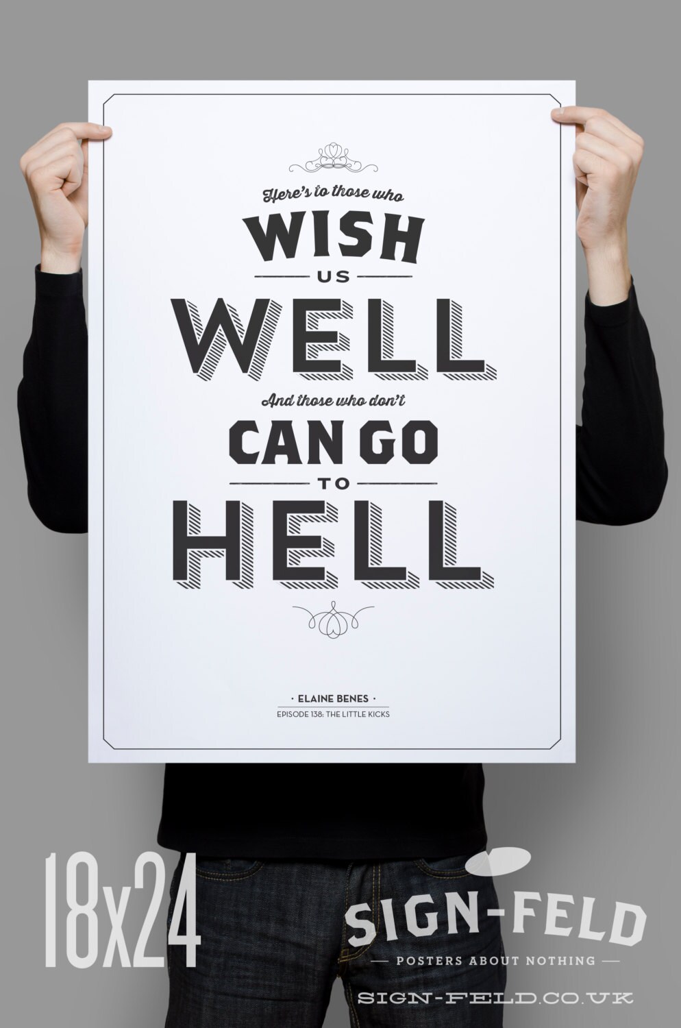 Here's to Those Who Wish Us Well Poster - Seinfeld Quote Print ...