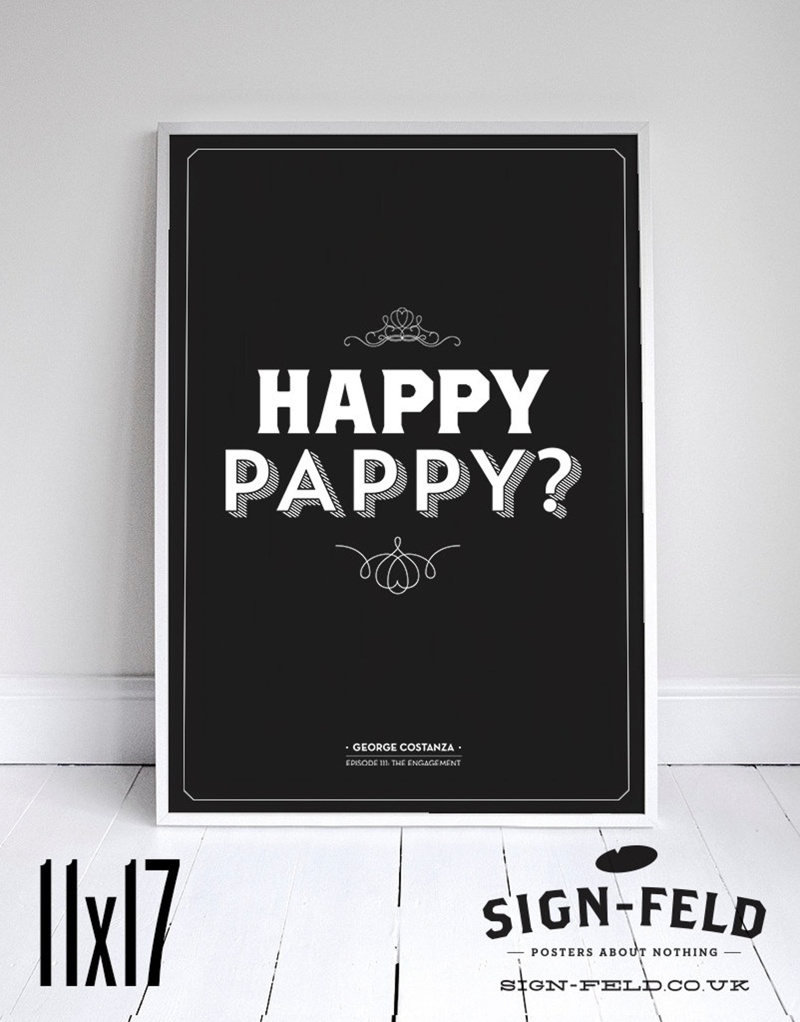 Happy Pappy Seinfeld Poster George Costanza Quote Home | Etsy