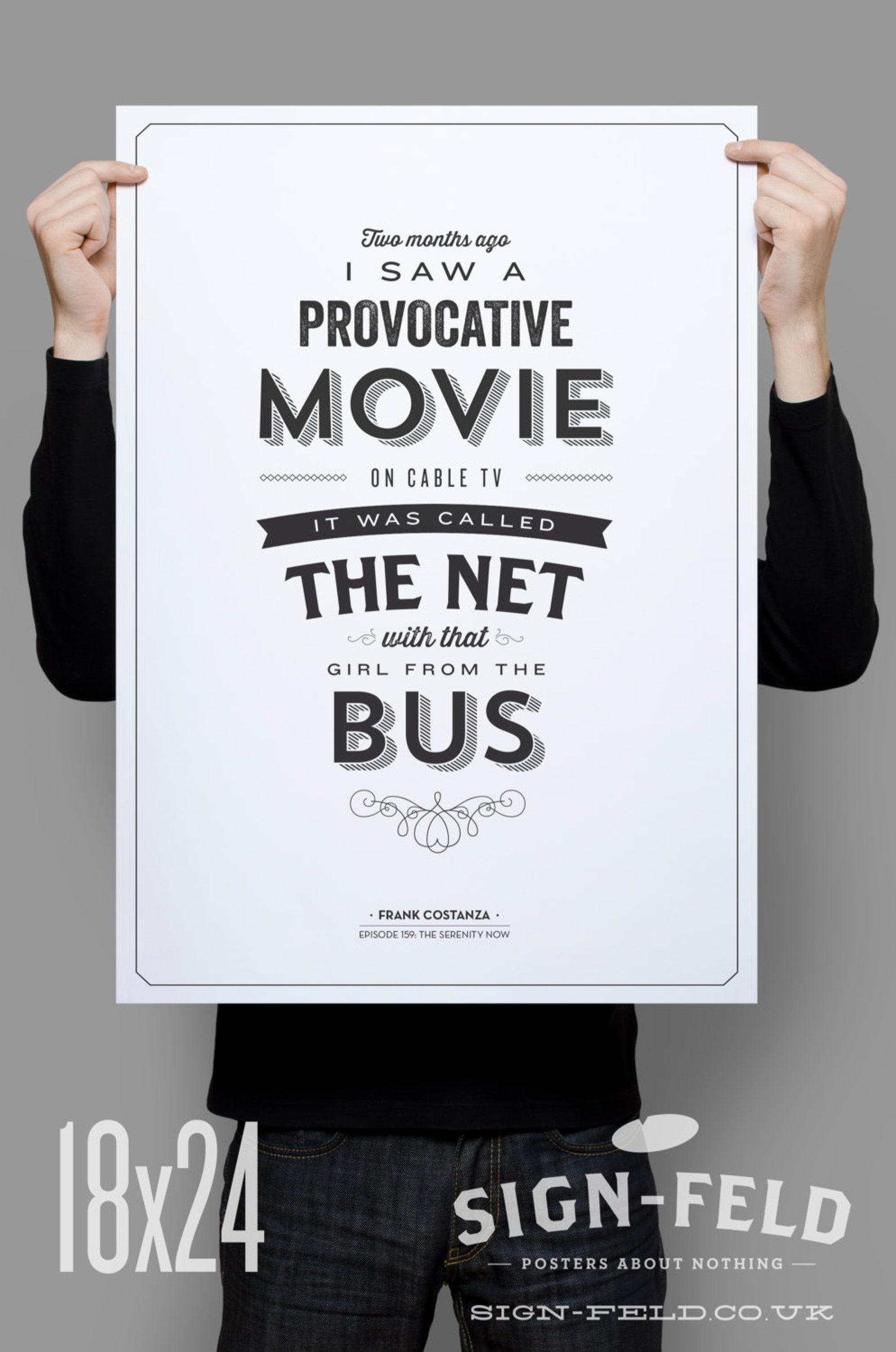 The Net With the Girl From the Bus - Seinfeld Poster - Frank Costanza ...