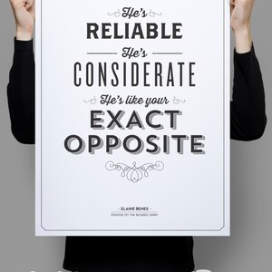 The Exact Opposite Poster 11x17" - Seinfeld Quote Print - Vintage Retro ...