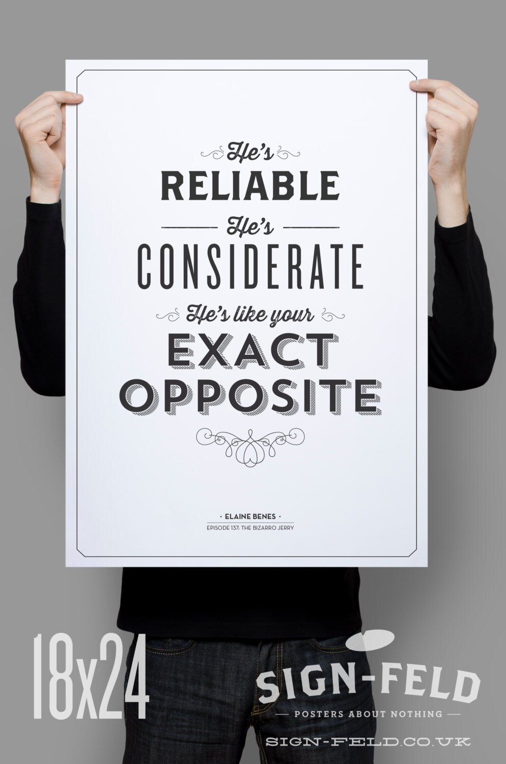 The Exact Opposite Poster 11x17 Seinfeld Quote Print - Etsy