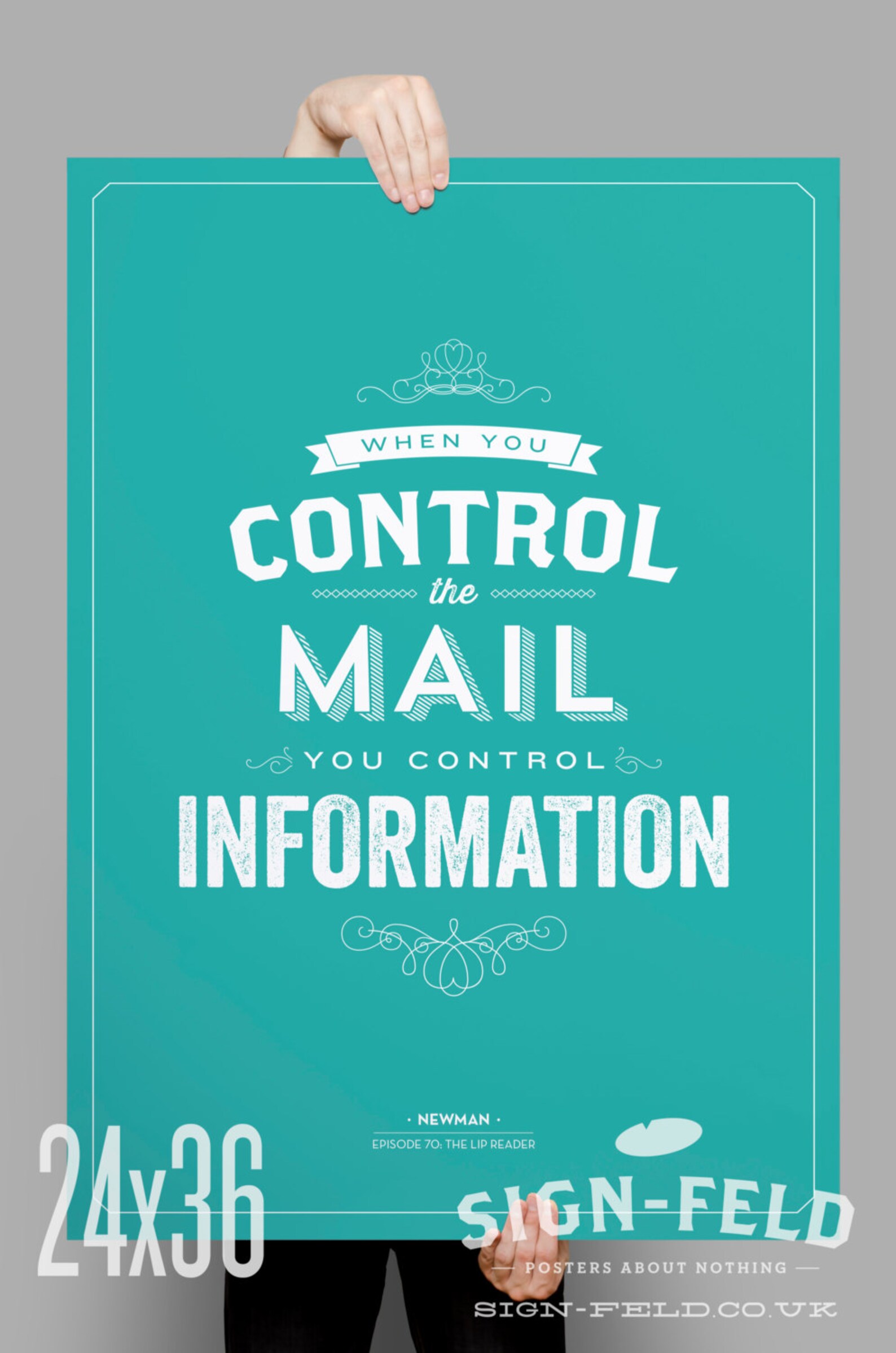 When You Control the Mail - Seinfeld Poster - Newman Quote - Home Decor ...